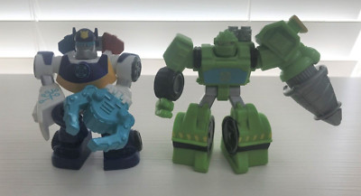 TRANSFORMERS RESCUE HEROES LOT CHASE POLICE BOT & BOULDER * PLAYSCHOOL ...