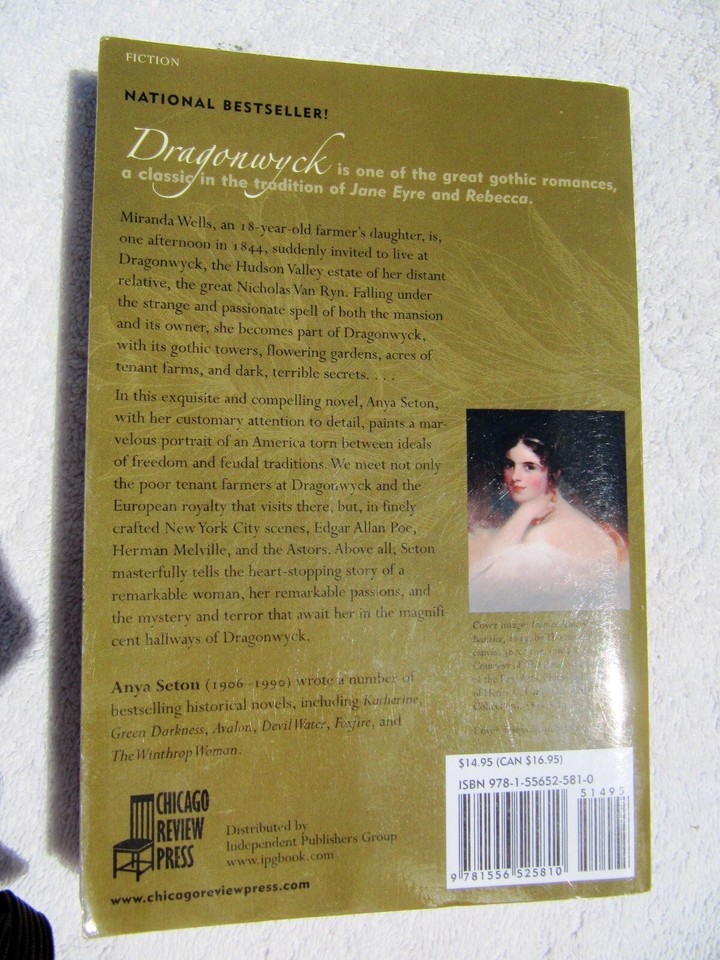 ANYA SETON DRAGONWYCK Novel Classic Gothic Romance 1946 Movie Philippa ...