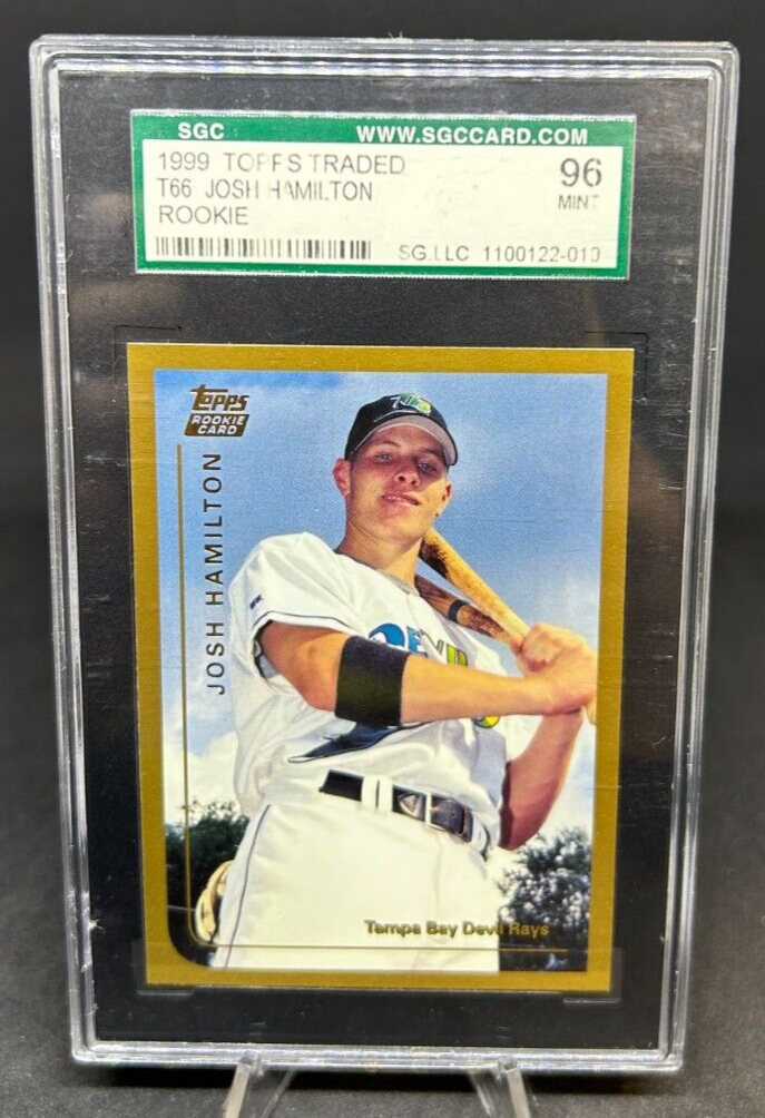 1999 Topps Traded Rookie Baseball Card Josh Hamilton T66 Graded Mint 96 ...