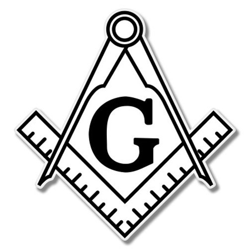 Masonic Freemason Compass Car Laptop Phone Vinyl Sticker - SELECT SIZE
