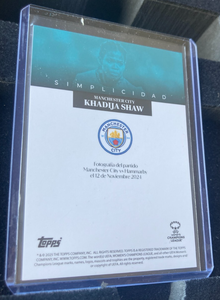 Topps Simplicidad 2024/25 - Khadija Shaw /49 - Manchester City ...
