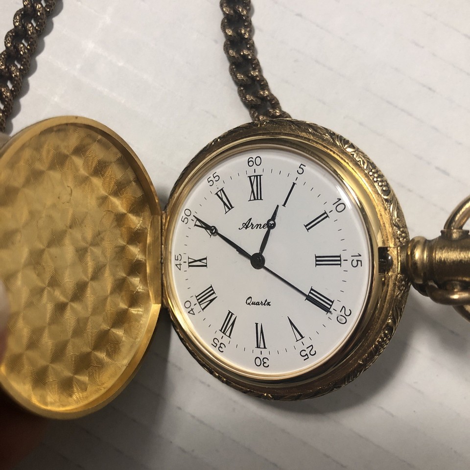 Vintage Arnex Pocket Watch Chain Deer Buck Quartz with Box | eBay