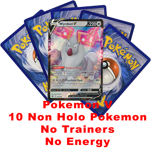 Pokemon TCG Ultra Rare Wyrdeer V - 134/189 & 10 Bonus Cards | eBay