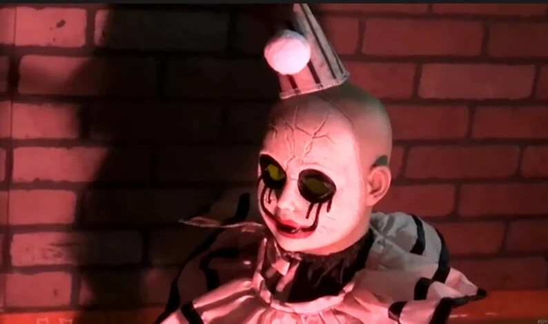 Halloween Animatronic Circus Carnival See Saw Clowns Prop Seasonal ...