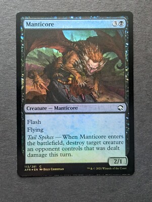Magic the Gathering MANTICORE FOIL 113 Adventures in the Forgotten ...