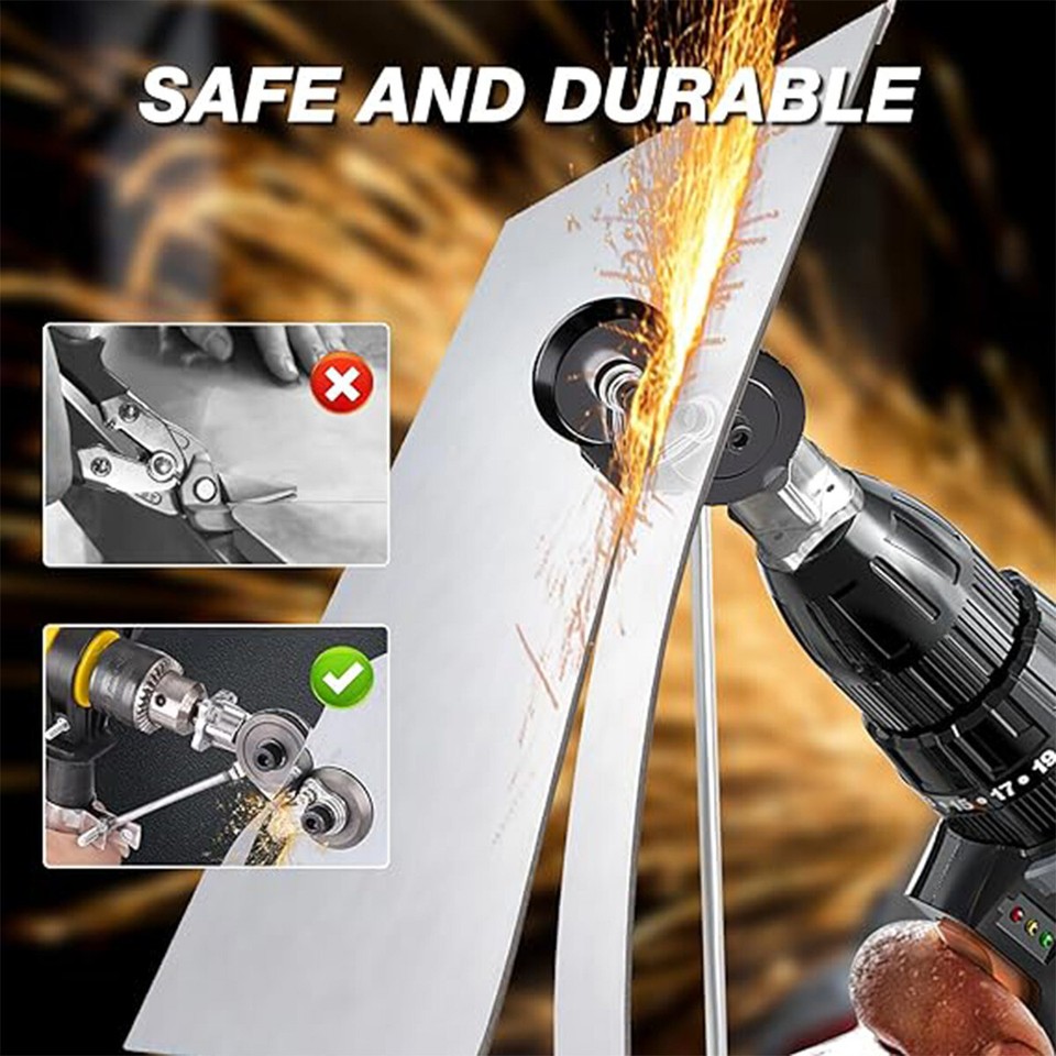 1-2 pack Electric Drill Plate Cutter Sheet Metal Nibbler Precise ...