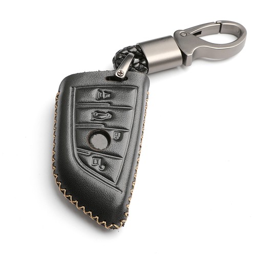 For BMW X1 X4 X5 X6 X7 5 7 Series 4 Buttons Leather Smart Key Cover ...