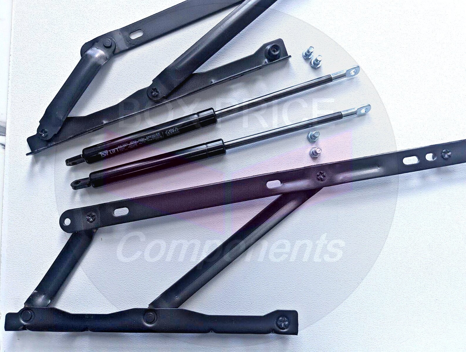 2 x Ottoman Storage Bed Lift Up Hinge Mechanism and Gas Struts 600N ...