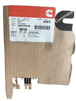 New Genuine Cummins Liner Kit 5472970 ISX QSX Cummins Cylinder | eBay