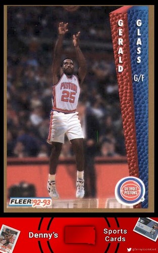 1992 Fleer #333 Gerald Glass Detroit Pistons Basketball Card | eBay