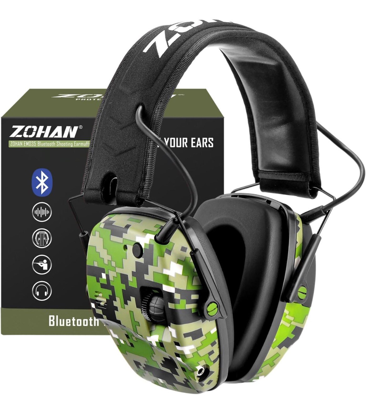 Zohan 035 Bluetooth 5 0 Shooting Ear Protection Earmuff Active Noise