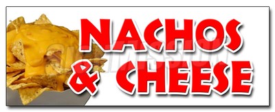 NACHOS & CHEESE DECAL sticker snack melted mexican food tacos tex mex ...