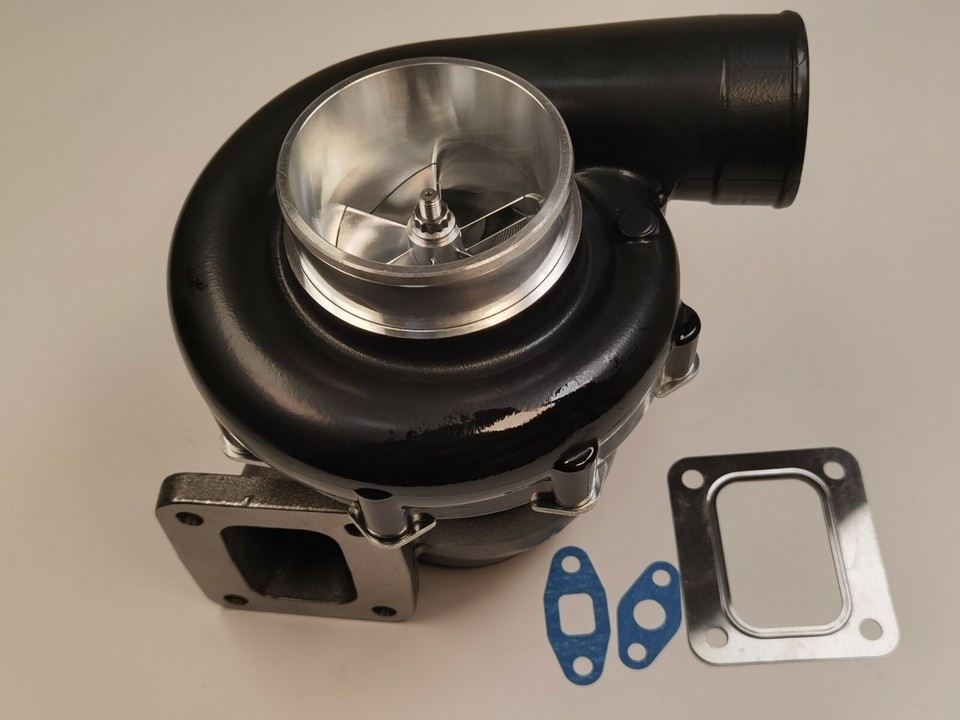 billet Turbocharger T4 Flange A/R .96 turbine Black .75 compressor ...