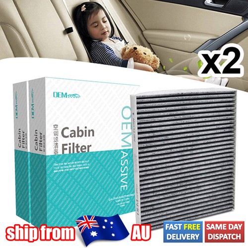 2x Car Pollen Cabin Air Filter For Kia Carens Rio JB UB Hyundai Verna ...