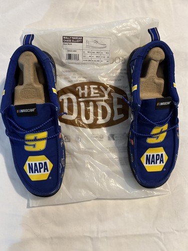 Men’s Hey Dude Wally NASCAR #9 Chase Elliott Size 11 Blue Multi Color ...