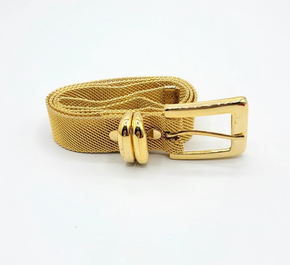 Vintage Mesh Belt Gold Tone Fashion Accessory High-en… - Gem