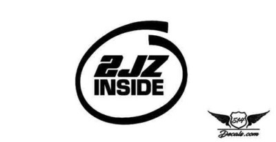 2JZ WHITE 2X7"STICKER DECAL VINYL JDM EURO BUMPER BOOST DRIFT CIVIC CAR ...