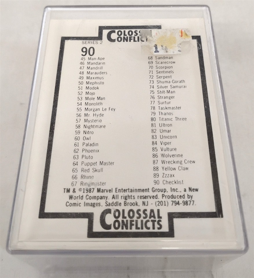 Marvel Colossal Conflicts Series Complete Set #1-90 Comic Images (1987 ...