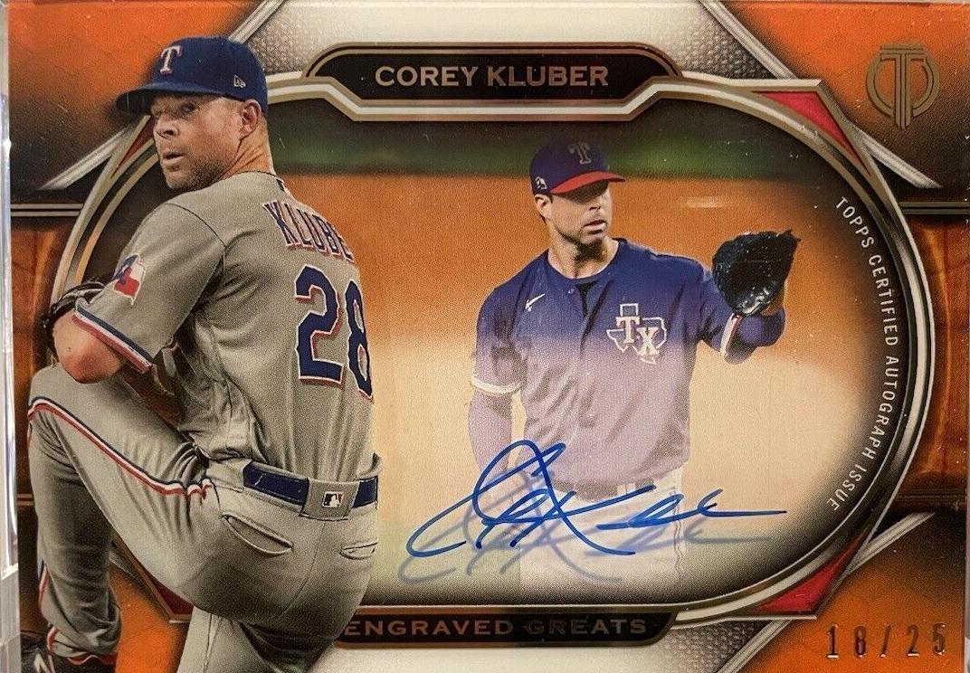 2021 Topps Tribute - Engraved Greats Autographs Corey Kluber #EGA-CK ...