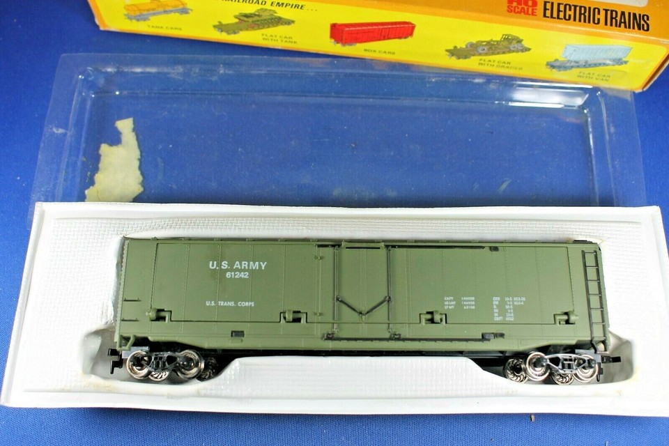 HO Cox #6124 U.S. Army Q Box Car with Cannons - Excellent+++ Condition ...