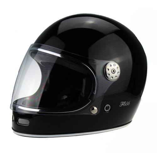 VIPER F656 RETRO VINTAGE 70's STYLE FIBREGLASS FULL FACE MOTORCYCLE ...