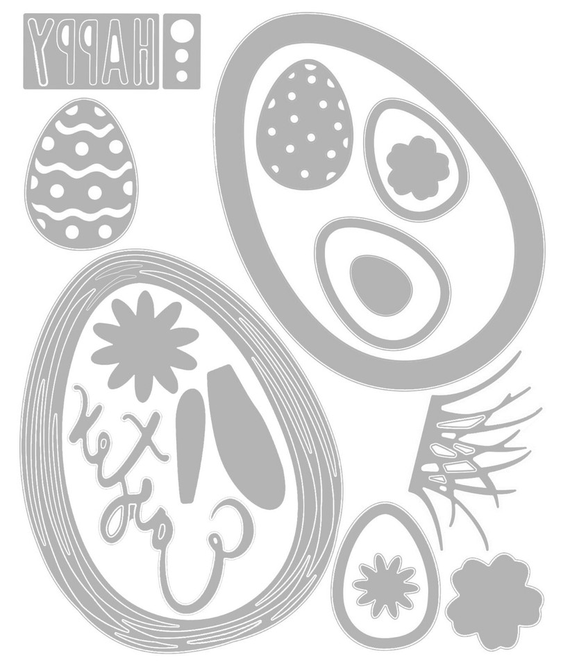 New, Retired Sizzix Thinlits Easter Sentiments 17pc #664373 MSRP $19.99 E Tootle | eBay