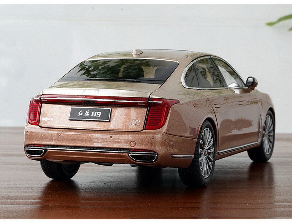 HongQi Red Flag H9 Gold Diecast Car 1/18 Scale Model No Base version ...