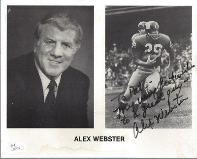Alex Webster NY Giants Signed 8x10 Photo JSA COA BUF | eBay