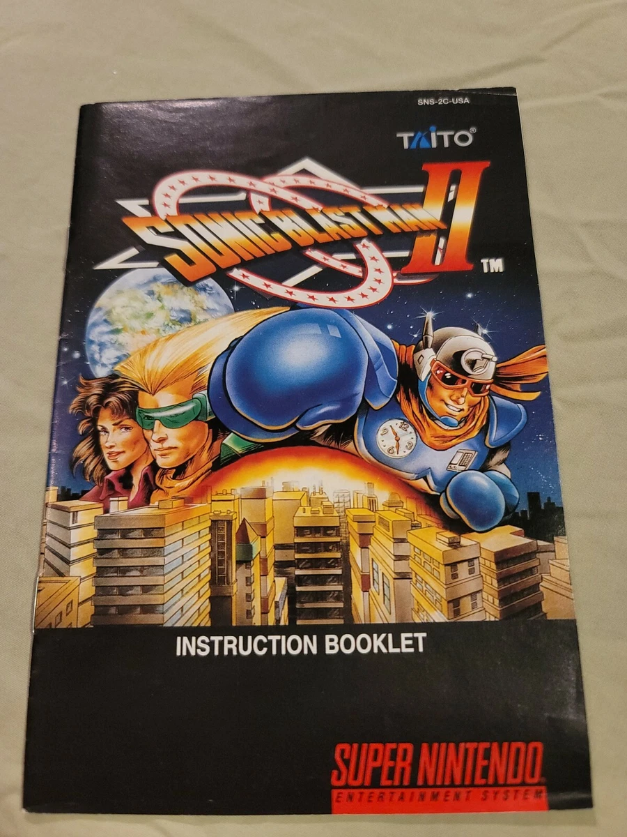 Sonic Blast Man 2 II SNES Super Nintendo - Rare Taito Ad ONLY - NO GAME ...