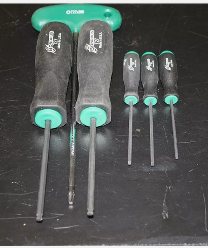Bondhus 6pc Torx Star Screwdriver Set 3 x T27, 2 x T10, T8 - High ...