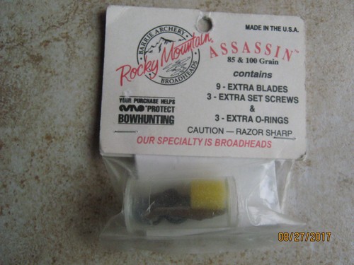 New Barrie Archery Rocky Mountain Assassin 9 Extra Blades Broadheads ...