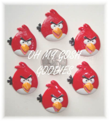 50PC BULK LOT SALE RED BOY BIRD FLATBACK FLAT BACK RESINS FOR HAIRBOW ...