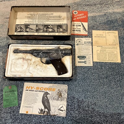 HY-SCORE Target Model Air Pistol .177 Caliber Pellet Gun W/ Box And ...