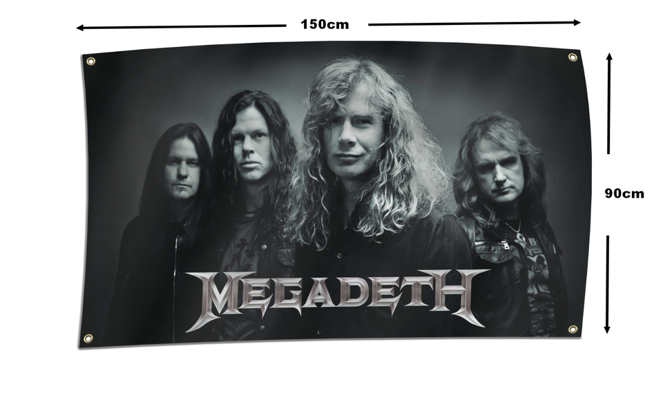Megadeth Flag Banner 3x5Ft Heavy Metal Band Holy Wars Man Cave Music ...
