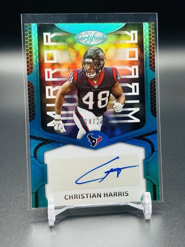 Christian Harris 2023 Panini Certified Mirror Signatures Auto Teal 14/ ...