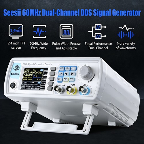 60MHz Dual Channel Signal Source Arbitrary Function Signal Generator ...