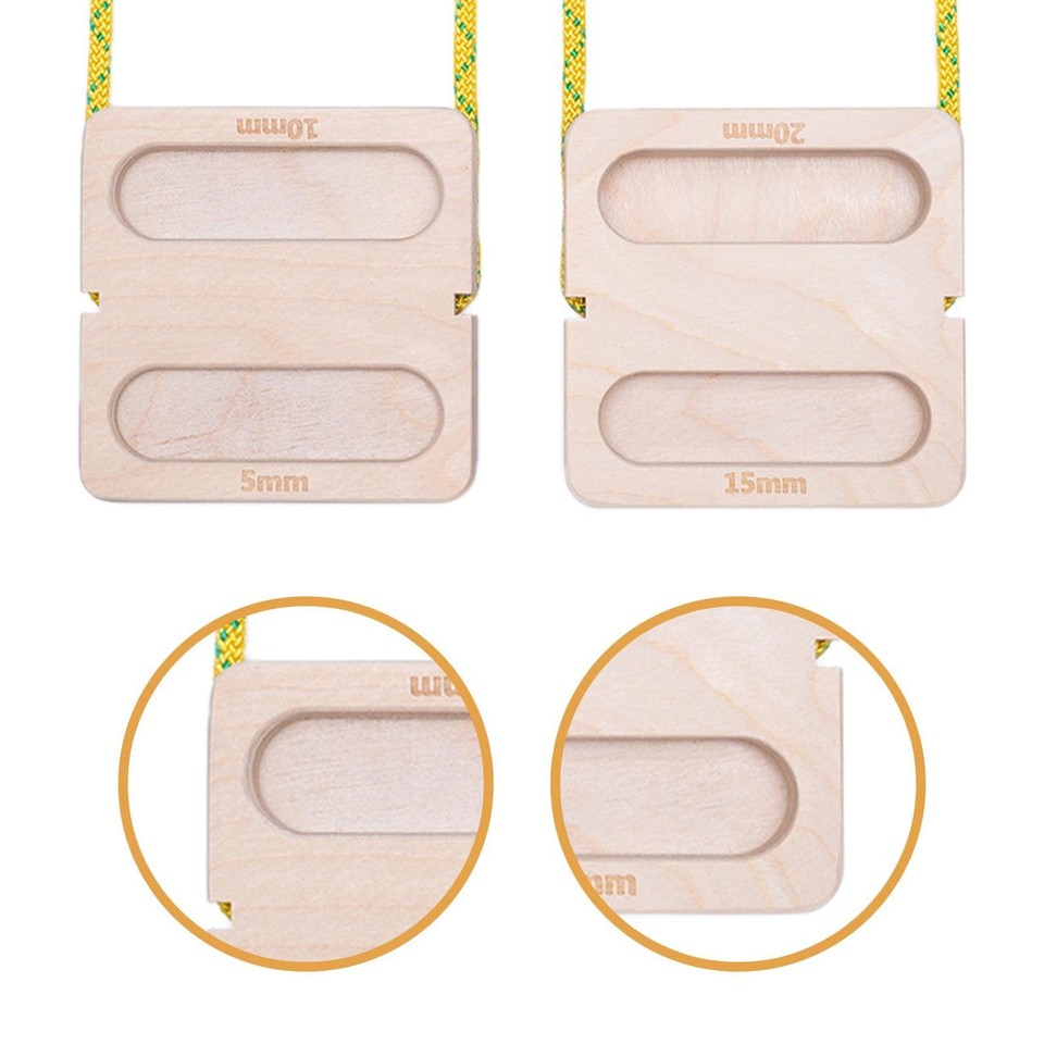 2Pcs Wooden Climbing Hangboard Strengthen Grips Arms Climbing Training ...