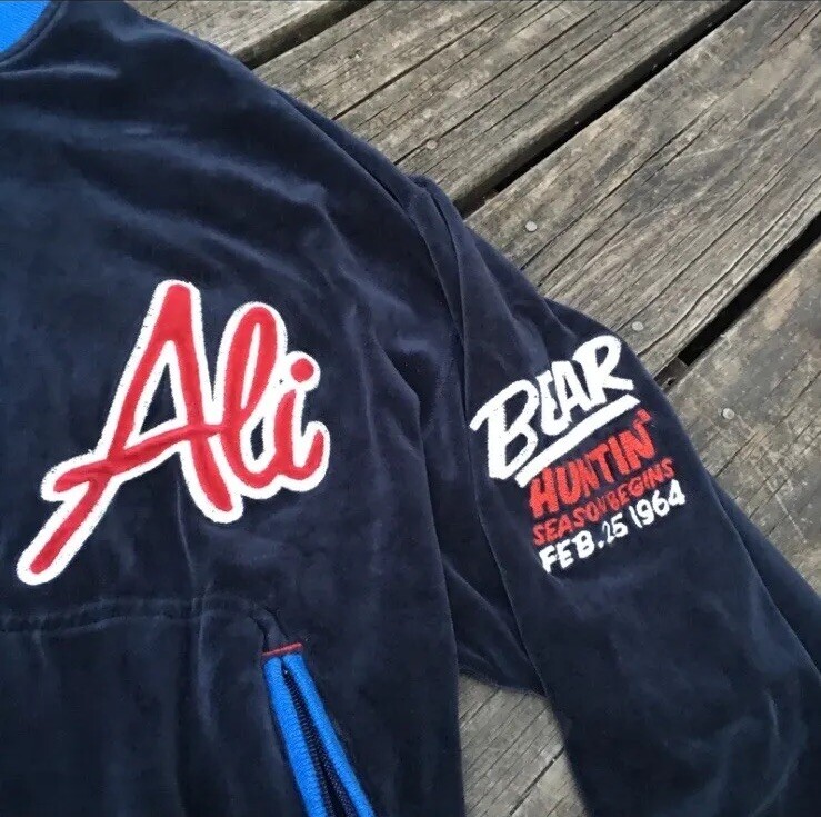 Vintage FUBU Platinum Muhammad Ali Jacket Mens L Full… - Gem