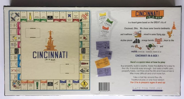 Late for The Sky Board Game Cincinnati-opoly SW for sale online | eBay