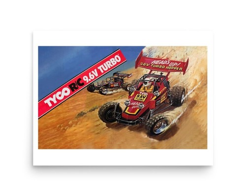 16" POSTER TYCO HEADS UP TURBO HOPPER 9.6v Vintage RC Buggy HEADS UP ...