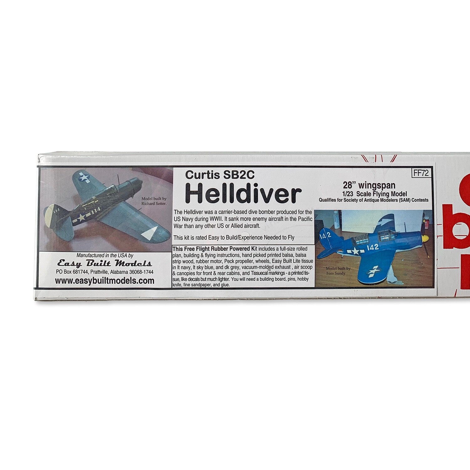 Easy Built Model Curtis SB2C Helldiver 1/23 Scale 28" Wing | eBay
