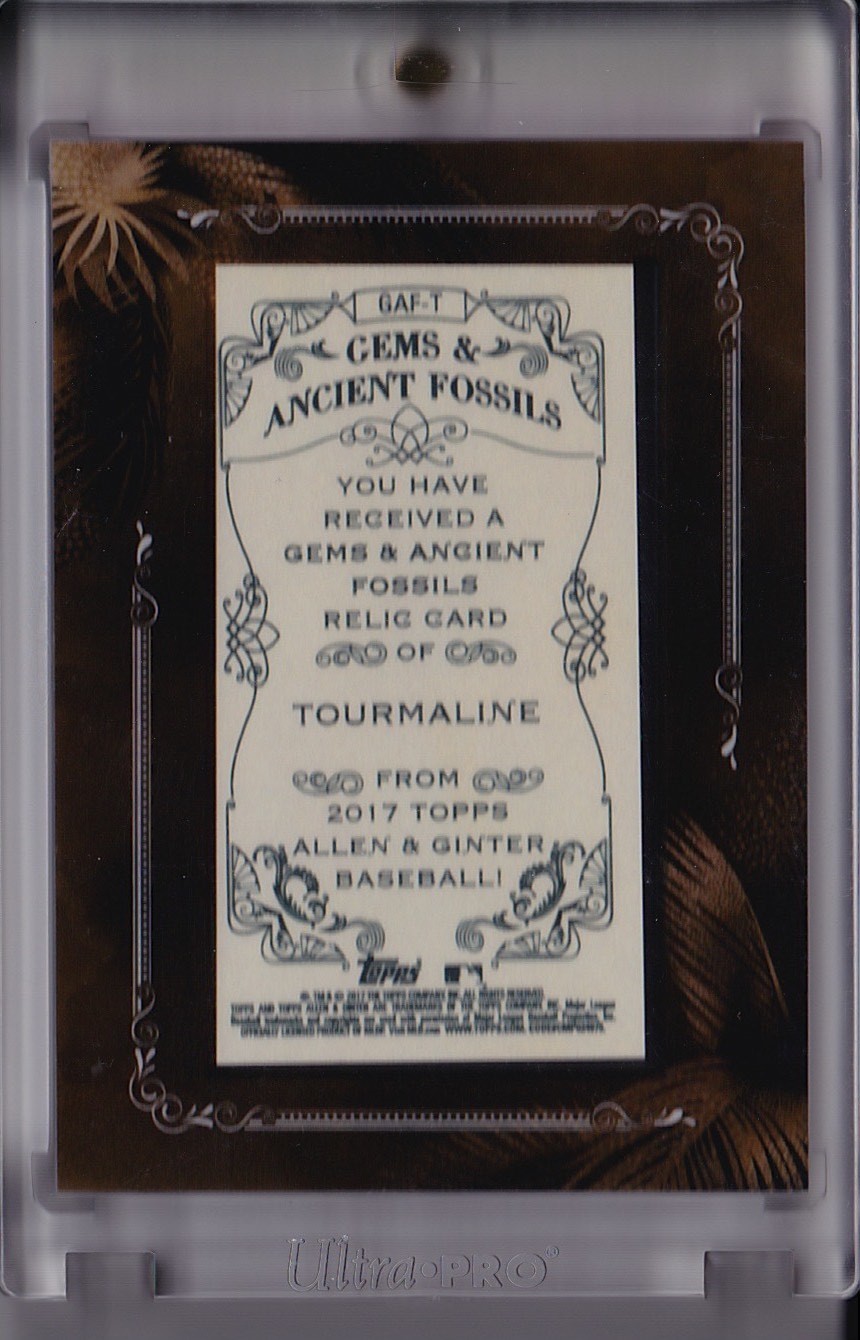 Tourmaline 2017 Topps Allen Ginter Framed Mini Gems & Ancient Fossils ...