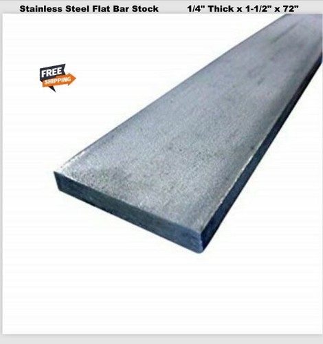 Stainless Steel Bar Stock 1/4" Thick x 1-1/2" Wide x 6 Ft Flat 304 Mill ...