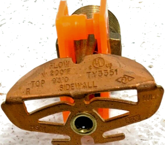 (5) TYCO TY3351 Brass Horizontal Side Wall Sprinkler Head 286*f 1/2 ...