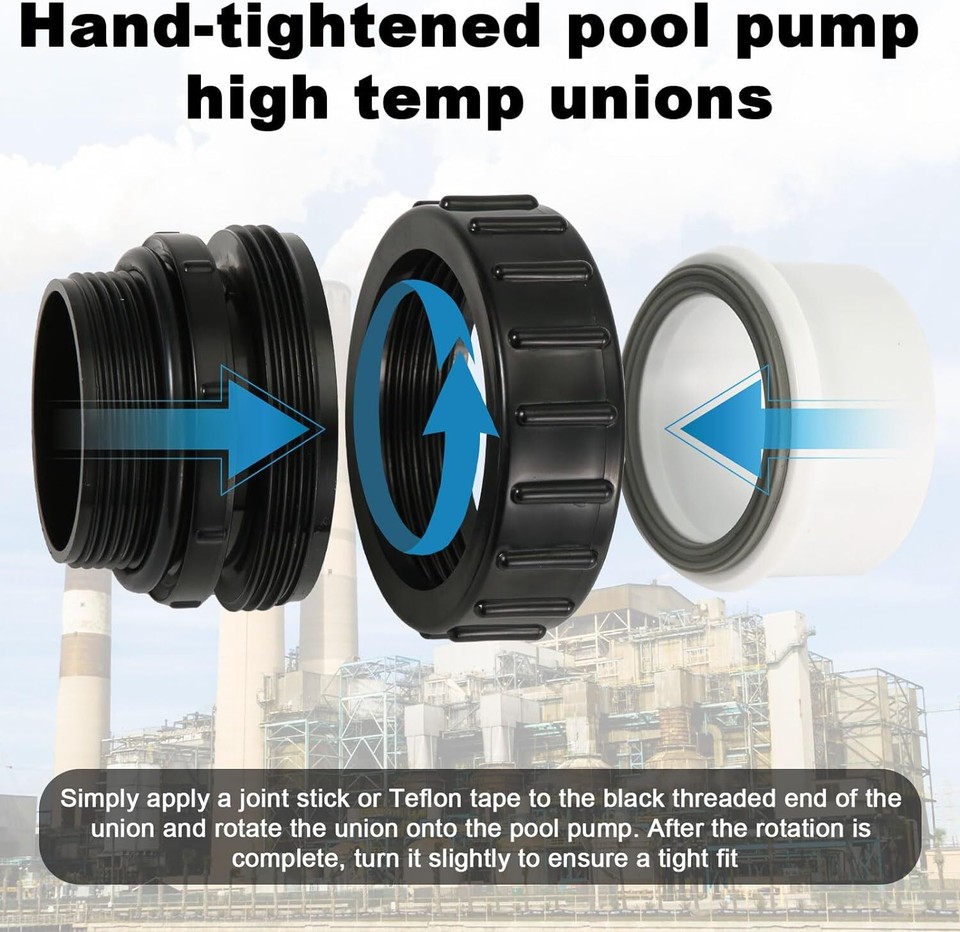 2pcs Hi-Temp Union, 2" MIP x Slip PVC Coupling Compatible with All ...