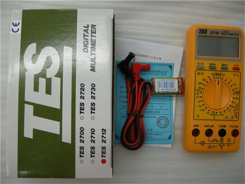 1/2 Lcr Multimeter 3 TES-2712 Data-Hold And Peak-Hold Lcd Digital ...