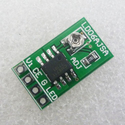DC 3.3V 3.7V 5V LED Driver 30-1500MA Constant Current Adjustable Module ...