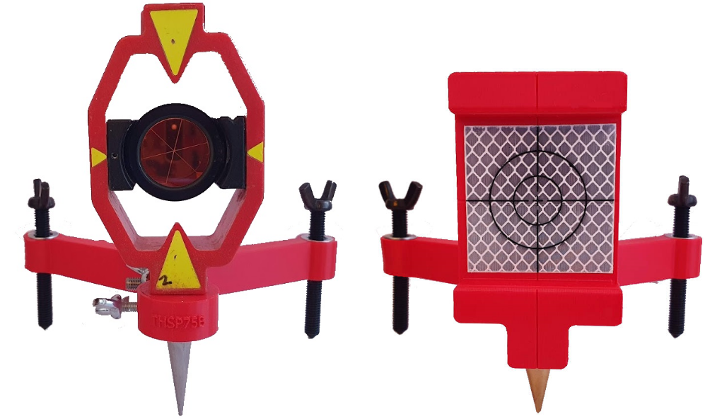 Land Surveying Mini Prism Holder + Reflective Target [Easy One-Person ...