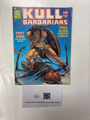Kull & The Barbarians # 1 VF Marvel Curtis Comic Book Magazine Conan 2 ...