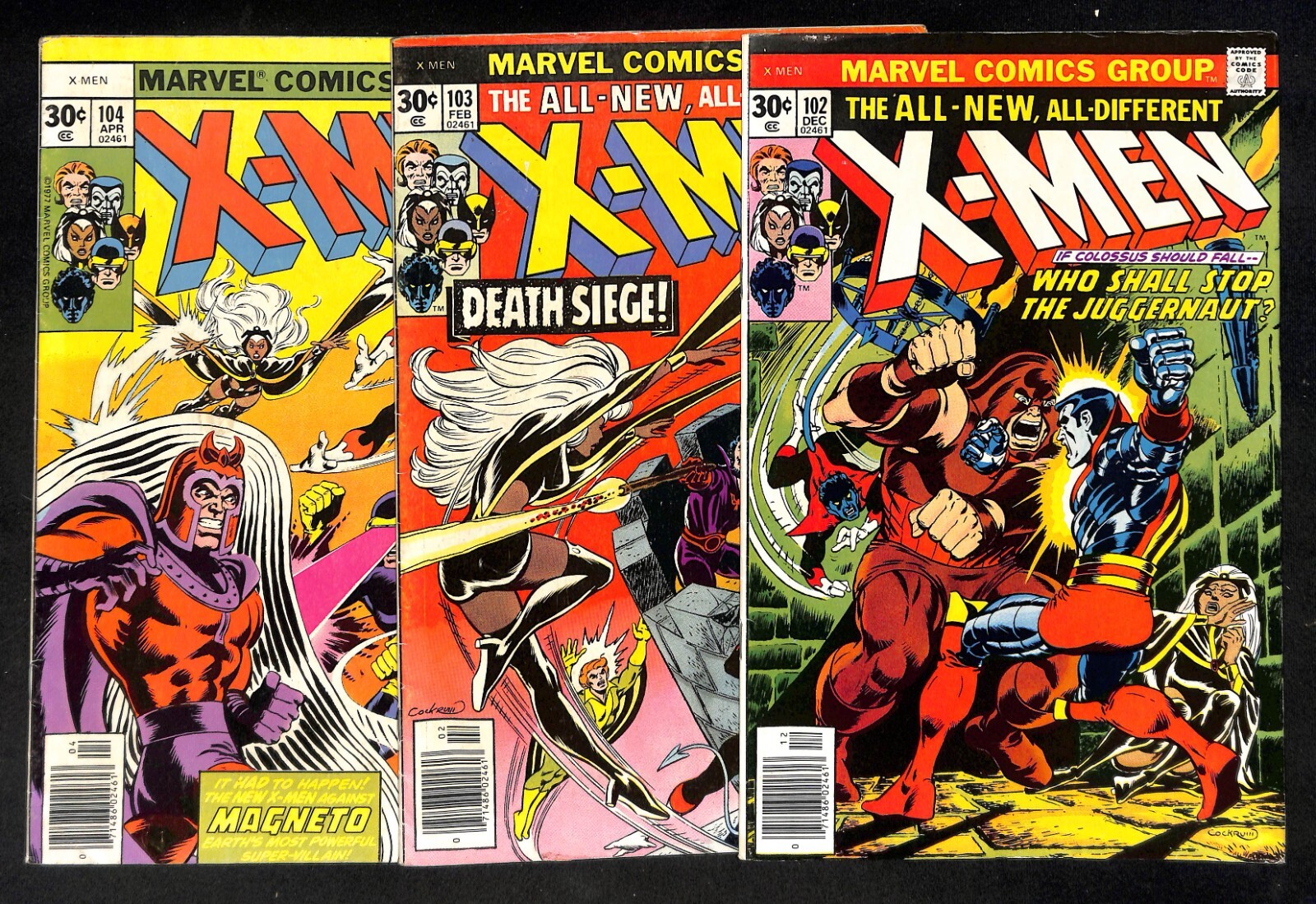 X-Men #102 #103 & #104 - Early Wolverine Appearance Marvel Comics 1977 ...